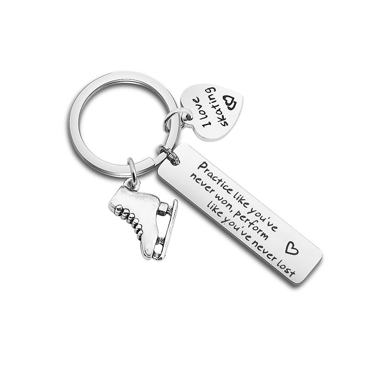 Gzrlyf Skating keychain Figure Skater Keychain Ice Skating Gifts Skate Lover Gifts Skating Coach Gifts(Skater keychain)