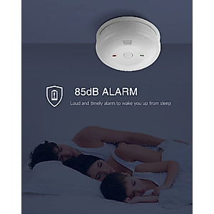 SITERWELL Carbon Monoxide Detector, 7-Year Product Life CO Detector with LED Indicator, CO Alarm with Test & Silence Button, Battery Operated, Low Battery Warning, UL 2034 Standards, 4 Pack