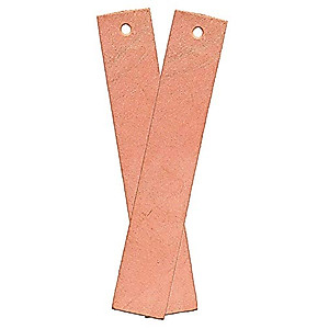 Realeather Crafts Leather Bookmarks, 7-Inch by 1.25-Inch, 8-Pack