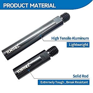 TUNTROL 5/8"-11 Thread Rotary Extension Shaft Set, 3" & 5" Aluminum Connecting Rod Extender for Car Polisher, Angle Grinder, Backing Plate