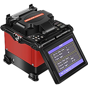 Mophorn Fusion Splicer Automatic Focus JW4108S FTTH Fiber Optic Fusion Splicer 5 Inch Digital LCD Screen Fusion Splicer Machine Fiber Cleaver Kit