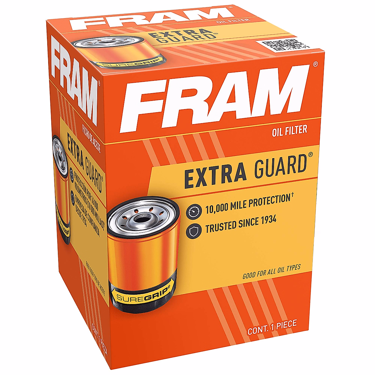 FRAM Extra Guard PH3387A, 10K Mile Change Interval Spin-On Oil Filter
