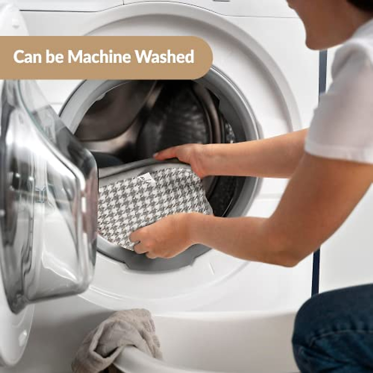 DOMESTICA Under Door Draft Stopper 36 Inch, Under Door Draught Excluder Noise Reducer Heavy Duty Door Snake Draft Blocker, Triangle Design (Gray)