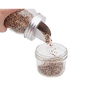 Grain Dispenser Pouring Lids by Mason Jar Lifestyle (2 Pack, Regular Mouth)