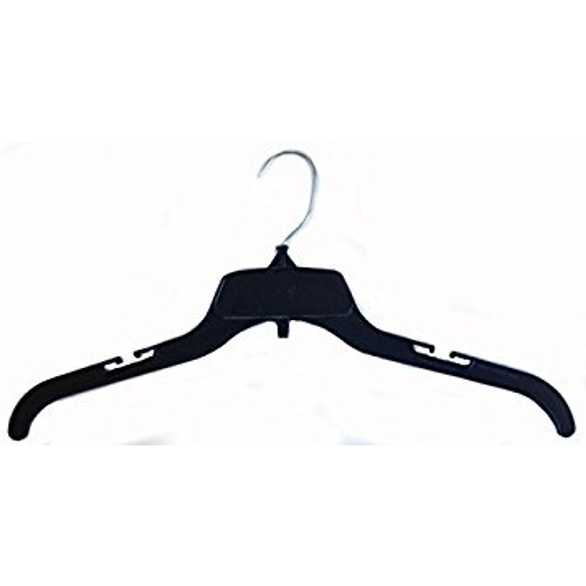 17" Heavy Top Hangers (Black, 12/Pack)