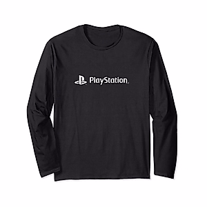 PlayStation Classic White Gaming Logo, Start Gaming Today Long Sleeve T-Shirt