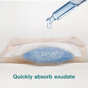 Dimora Silicone Super Absorbent Wound Dressings, 5"X5" Self-Adhesive Bandages with Ultrasorb Polymer, 10 Packs