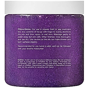 Lavender Oil Body Scrub Exfoliator with Shea Butter and Grapefruit Oil by Majestic Pure - Exfoliate & Moisturize Skin, Fights Acne - 10 oz
