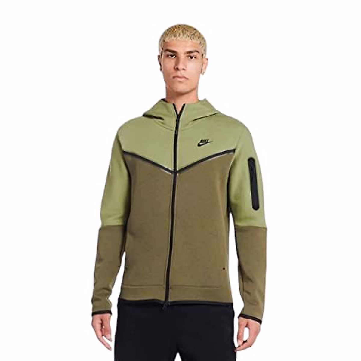 Nike Men's Sportswear Tech Fleece Men's Full-Zip Hoodie Sweatshirt Jacket Green (as1, alpha, x_l, regular, regular, XL)