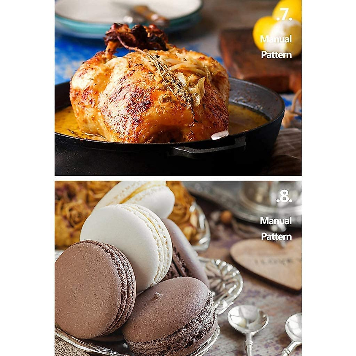 38L Computer-Type Mini Oven 8 Cooking Functions Adjustable Temperature 28-230 ℃ and 120-minute Timer Household Baking Multifunctional Hot Air Stove Light Rotary Fork Oven 1800W Commodity Cod