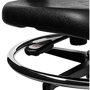Safco Products 6680 Soft Tough Economy Workbench Chair (Optional arms sold separately), Black