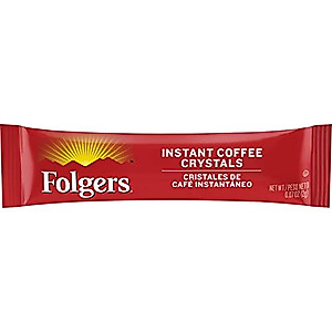 Folgers Classic Roast Instant Coffee Crystals, 7 Single Serve Packets (Pack of 12)