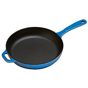Lodge Color EC11S33 Enameled Cast Iron Skillet, Caribbean Blue, 11-inch