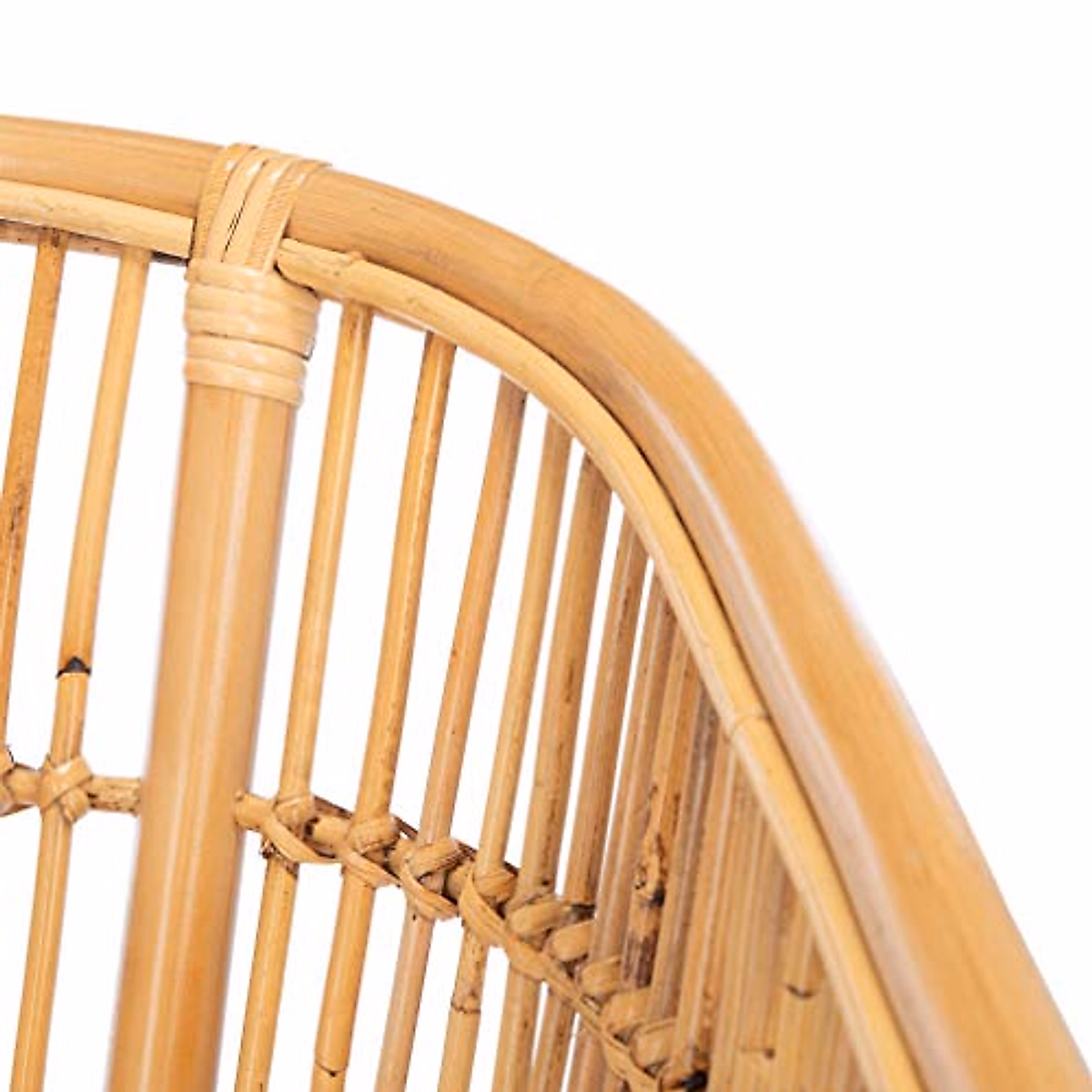 SAFAVIEH Home Collection Olivia Rattan Cushion Accent Chair, Natural/White