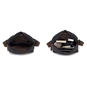 Sechunk Middle Vintage Canvas Messenger Cross body bag Shoulder bag (Green, middle)