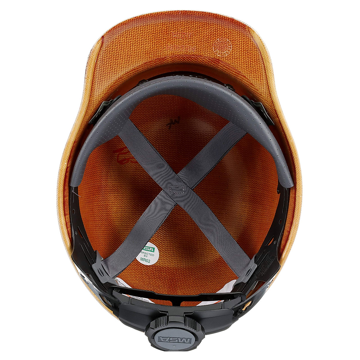 MSA - 475395 Tan Skullgard Phenolic Cap Style Hard Hat with Ratchet4 Point Ratchet Suspension & MSA 10126693 Replacement Ratchet, Large
