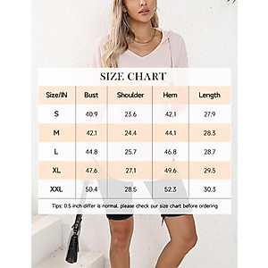 morhuduck Women's V Neck Hoodies Long Sleeve Sweatshirt Drawstring Pullover Tops with Pocket (Mint Green M)