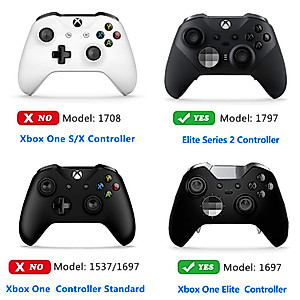 4 Pcs Interchangeable Paddles and 2 D-Pads Metal Stainless Steel Replacement Parts for Xbox One Elite Series 2 Controller & Xbox One Elite Controller (Purple)