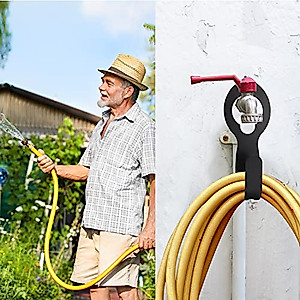 UNCO- Garden Hose Holder, Metal, Fit 50’ of 5/8” Hose, Garden Hose Hanger, Water Hose Holder, Water Hose Holders for Outside, Portable Hose Holder, Hanging Hose Holder, Garden Hose Carrier
