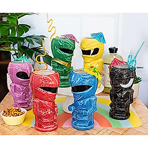 Geeki Tikis Power Rangers Green Ranger 16-Ounce Ceramic Mug | Cocktail Tumblers, Beer Mug Glassware For Liquor, Beverages, Pub Drinks, Tropical Drinkware For Home Barware Decor | Mighty Morphin Gifts