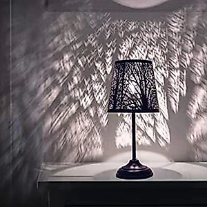 OSALADI Lamparas De Pie para Sala Tree Shadow Lamp Bedside Lamp Decorative Nightstand Lamp Desk Lamp Contemporary Style Small Accent Table Lamp for Living Room Bedroom Galaxy Lamp