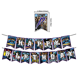 Cartoon Birthday Party Supplies, Cartoon Party Including Cake Caps, Cupcake Caps, Flags, Latex Balloons, It is Very Suitable for Boy's and Girl Themed Birthday Party Supplies