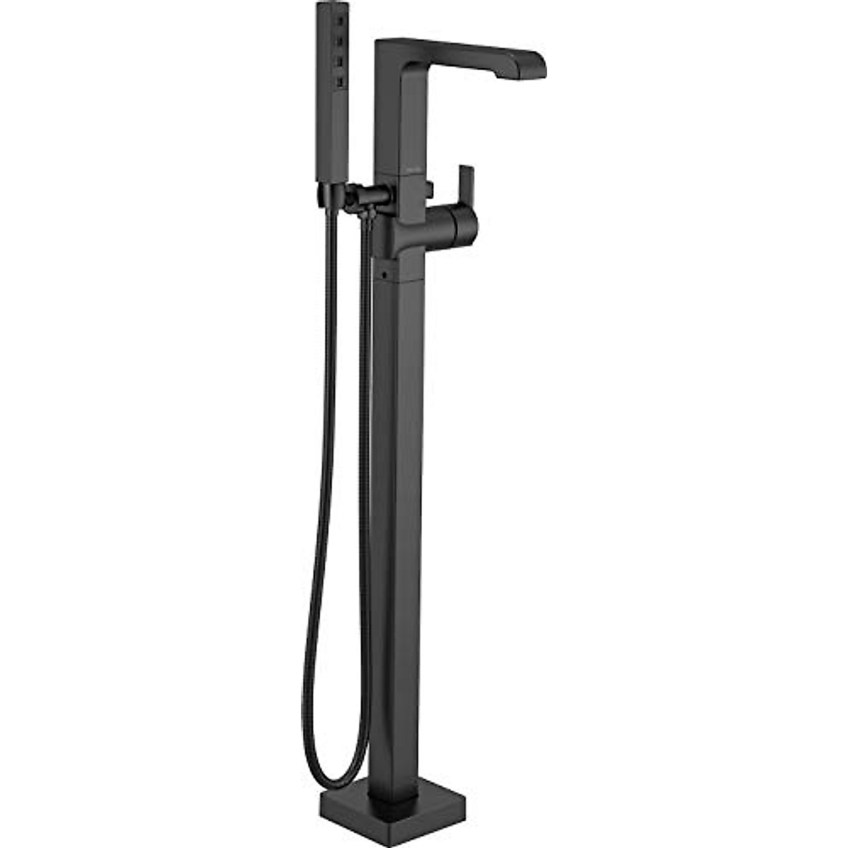DELTA FAUCET T4767-BLFL Tub Filler with Handshower Floor-Mount, Matte Black