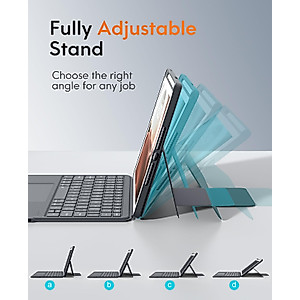 CHESONA for iPad Pro 11 Inch Case with Keyboard (M4) 2024, Magnetic Detachable Keyboard with 7-Color Backlit, 2 Bluetooth Channels, Touchpad & Pencil Holder, Precise Cutouts Case for iPad Pro 11 inch