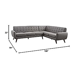 ACME FURNITURE Essick Sectional Sofa - 52765 - Light Gray Linen