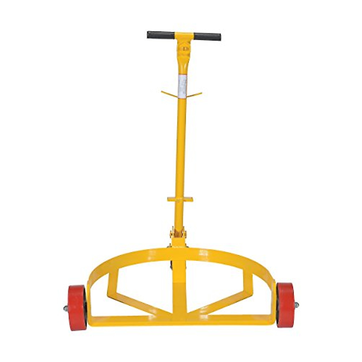 Vestil LO-DC-PU Lo-Profile Drum Caddie with Bung Wrench Handle and Poly-on-steel Wheel, Steel, 21-5/8" Length, 31-5/8" Width, 37-5/8" Height, 1200 Capacity , Yellow