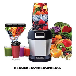 10cm Diameter 6 Fins Extractor Blades Replacement Part with 24OZ Cups for Ninja Blender Only fit for Nutri Ninja Auto iQ BL450-70 BL451-70 BL454-70 BL455-70 BL482-70