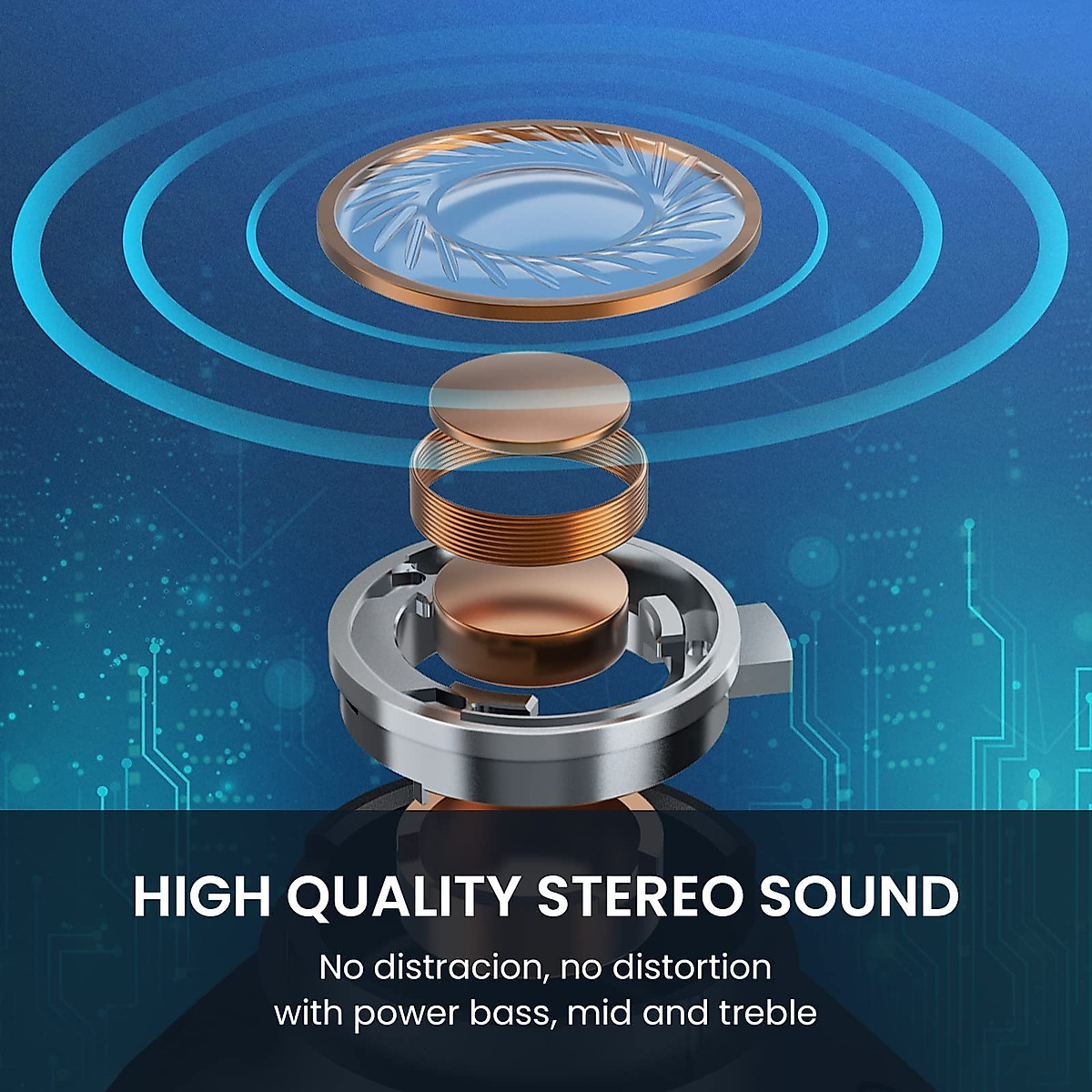 HAYLOU GT5 True Wireless Earbuds, Bluetooth Headphones with Wireless Charging Case and Mic for iPhone Android, Low-Lantecy Game Mode, Clear Sound, in-Ear Stereo Earphones for Work/Home (Black)