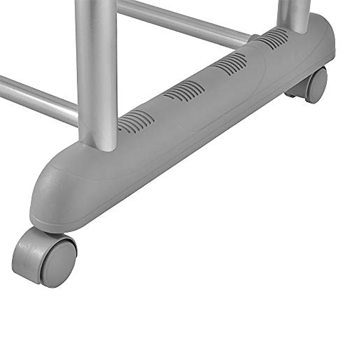 Seasonfall Double Rail Clothing Garment Rack Heavy Duty Clothes Rack for Hanging Multi-Functional Rolling Clothes Organizer on Wheels