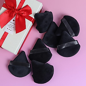 BEAKEY 12pcs Powder Puffs for Face Powder Triangle Powder Puff for Loose and Cosmetic Foundation, Makeup Puff for Contouring, Cloud Kiss Makeup Sponges Beauty Makeup Tools, Halloween Makeup Tools