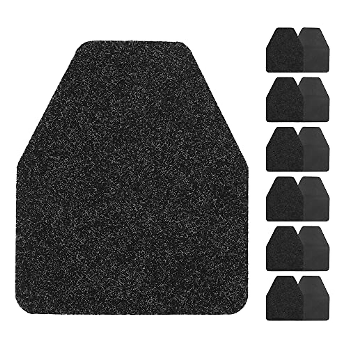 Houseables Urinal Mats, Floor Pads, 12 Pack, 17.25" x 20.5", Black, Blue, Homeplate, Polypropylene Fibers, Disposable, Splash Mat, Pee Pad, for Men’s Bathroom, Urine, Restroom, Eliminating Odor