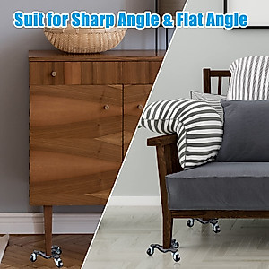 12 Pcs Furniture Moving Dolly 3 Wheel Steel Tri Dolly Heavy Duty Movers Mobile Rollers Triangle Swivel Caster Easy Moving Tool for Home Furniture 200 Lbs Load Capacity