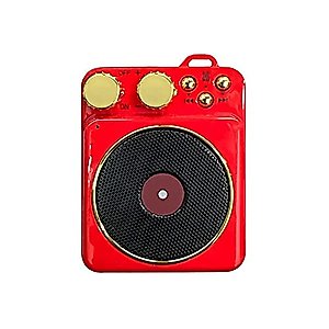 Mini Portable Speaker, Record Players for Vinyl with Bluetooth, Creative Retro Card Atomic Record Player, Pla(Phonograph)