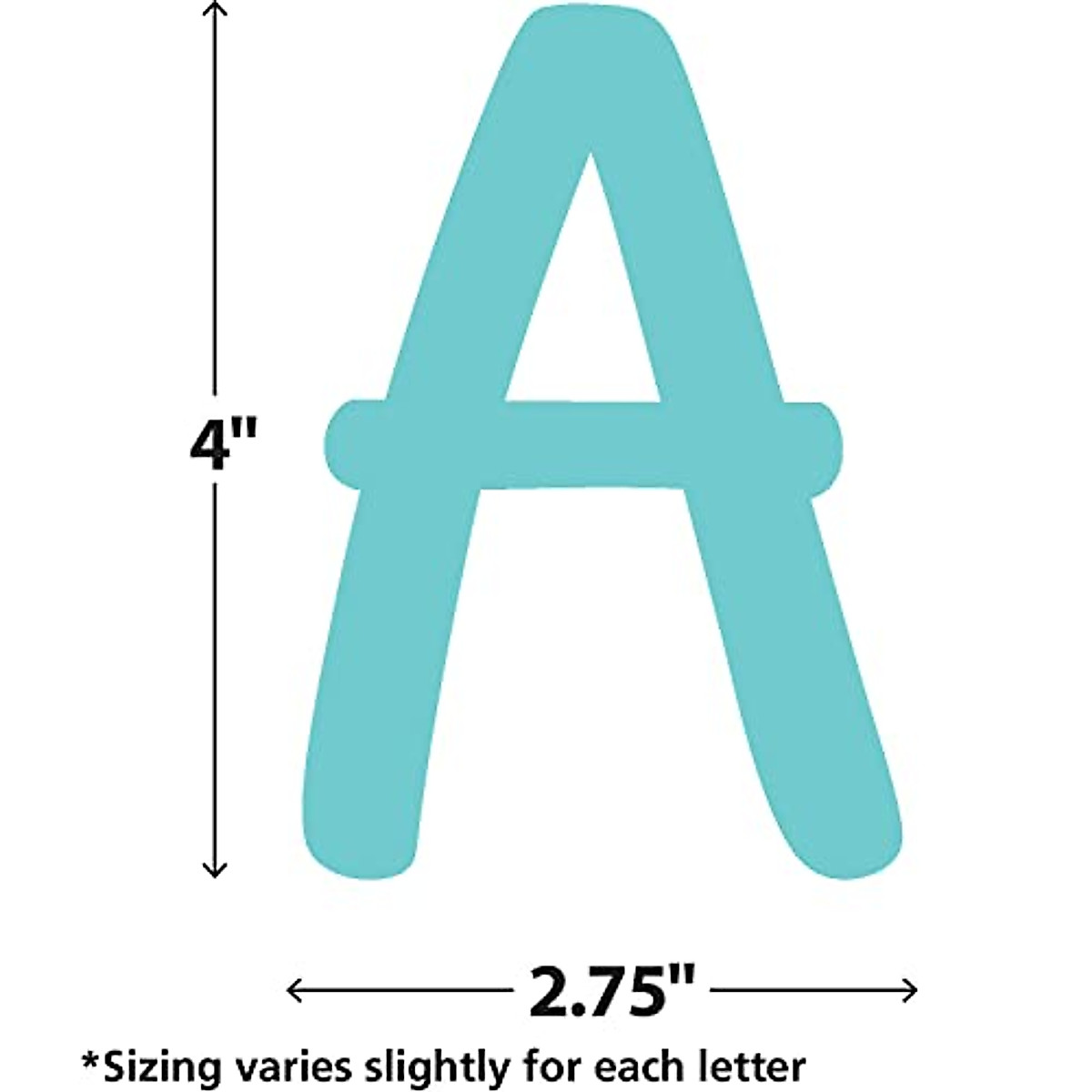 Teacher Created Resources Light Turquoise 4" Modern Classic Letters Combo Pack