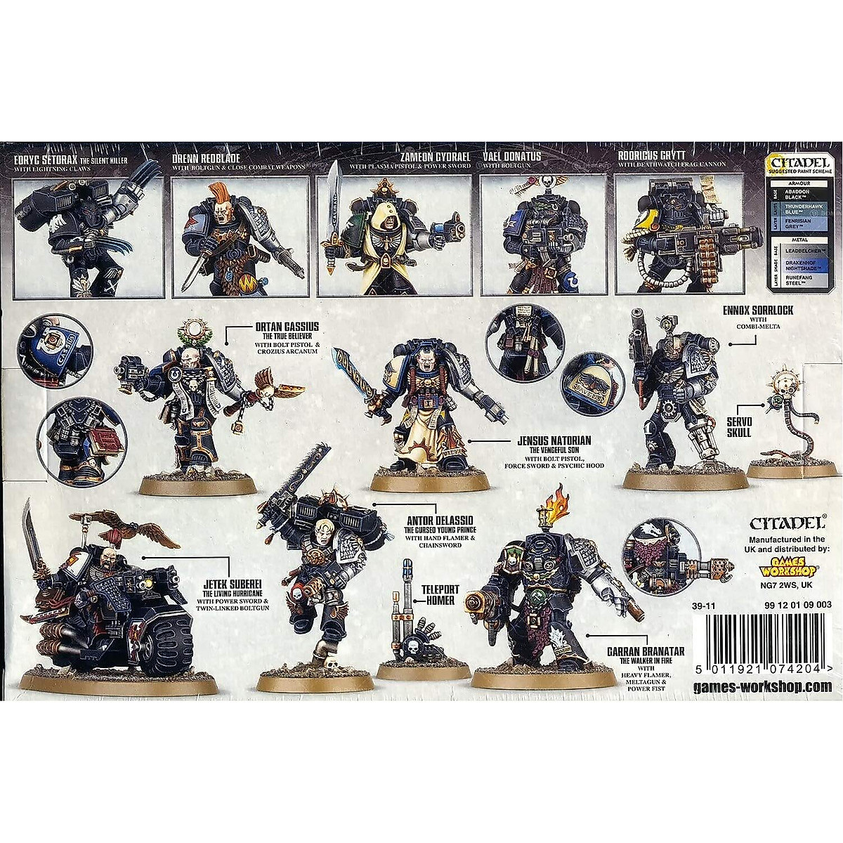 Games Workshop Warhammer 40,000 Deathwatch Kill Team Cassius Miniatures