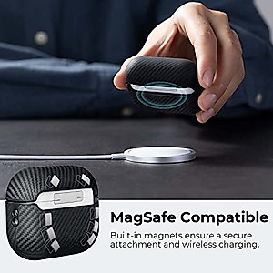 PITAKA for AirPods Pro 2 Case, Slim-Fit Shockproof Protective AirPods Pro 2nd Generation Case, Compatible with MagSafe, 600D Aramid Fiber Made
