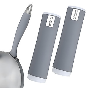 Generic Silicone Pan Handle Sleeve,Cast Iron Handle Cover for Frying Pan,Spatulas,Skillet, Wok, Pot,Ladles and Skimmers etc,Durable and Easy to Install, Dark gray, 43-160