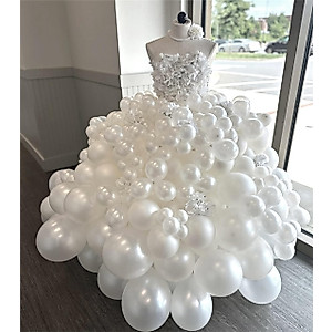 Pearl White Sand Balloons 5 Inch, 100 PCS Small Beige Cream Off White Pearl Balloons, Boho Neutral Nude Tan Helium Mini Balloon for Arch Birthday Wedding Bridal Shower Anniversary Party Decoration