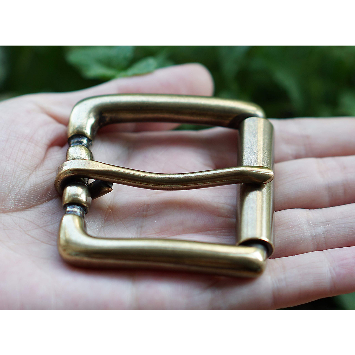 SENWA Vintage Brass Roller Square Buckle-1.6"(40mm) for 1.5"(38mm) Belt