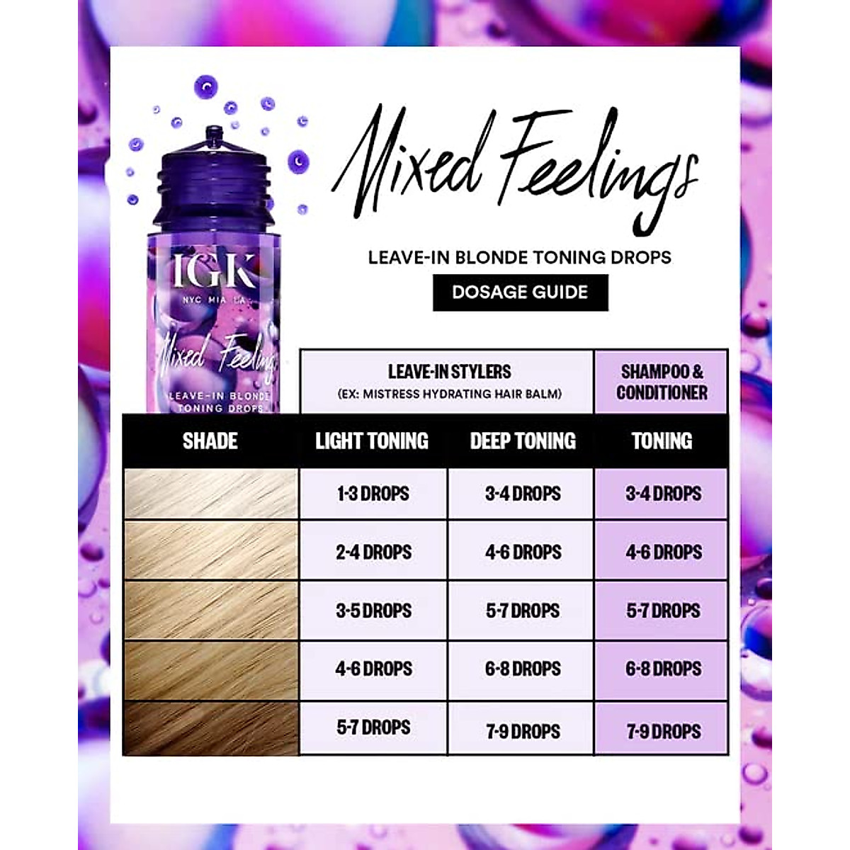 IGK Mixed Feelings Leave-In Blonde Toning Drops 30 ml / 1 oz