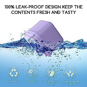 Yumuk Salad Dressing Container To Go, 4x2 oz Small Condiment Containers with Lids - Rainbow Color Resuable Dip Containers for Lunches, Easy Open, Leakproof, Fit in Most Bento Lunch Box