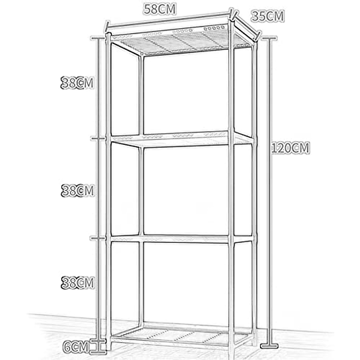 MUBOYI Multifunction Shelves Bathroom Floor-Standing Shelves Metal Corner Stand Living Room 4-Layer Kitchen Sundries Storage Shelf Flower Pot Stand 120CM,Pink