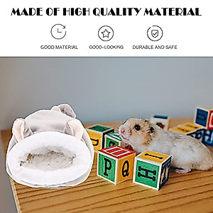 ibasenice Guinea Pig Bed Hamster Warm Bed Fleece Cave Bed Bearded Dragon House Warm Habitat Hut for Ferret Rat Mini Small Animal, 1pc