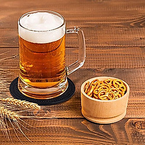 Drink Coasters,365park PU Leather Coasters Set of 6 with Holder for Glasses