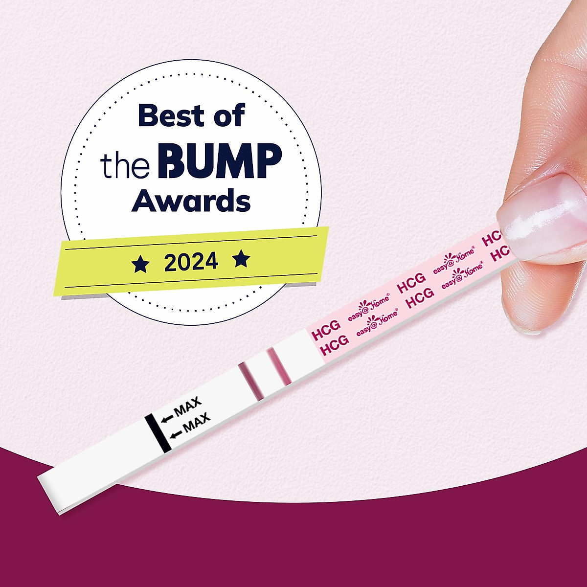 Easy@Home 60 Pregnancy Tests, FSA Eligible, 60 Hcg Test Strips Early Detection - Bulk Pregnancy Strips