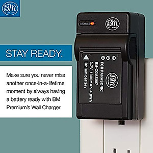 BM Premium 2-Pack of CGA-S007 Batteries and Battery Charger for Panasonic DMC-TZ1, DMC-TZ2, DMC-TZ3, DMC-TZ4, DMC-TZ5, DMC-TZ11, DMC-TZ15, DMC-TZ50 Digital Camera